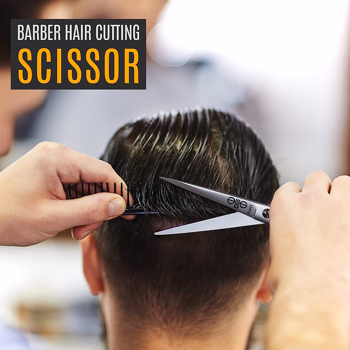 Elite Unity Professional Hair Scissors - 6.5 Inch J2 Stainless Steel Barber Scissors with Razor Edge for Your Grooming - Premium Hair Cutting Scissors for Men and Women -Ideal for Home and Salon Use.