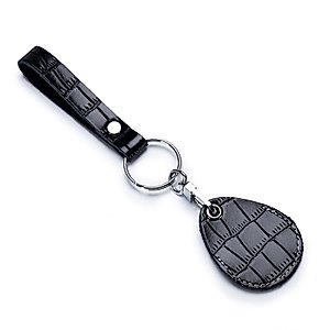 Temvue Access Card Holder RFID Key Fob Bag Key Chains NFC Smart Key Tag Card RFID Pod ID card protector common access card cover (Black)