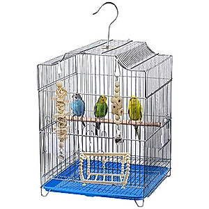VolksRose 7 Packs Bird Parrot Swing Chewing Toys, Hanging Hammock Bell Pet Bird Climbing Stand Cage Toys Suitable for Small Parakeets, Cockatiels, Conures, Budgie, Macaws, Parrots, Mynah, Love Birds