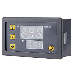 W3230 Digital Temperature Controller, Digital Thermostat, DC 12V 24V 220V LED Thermostat Switch Sensor Meter, Greenhouse Accessories (12V)