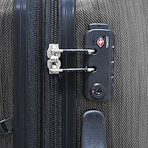 Olympia U.S.A. Aerolite Expandable Lightweight Suitcase with TSA Lock, Available in 3-Piece Luggage Set/21-inch/25-inch/29-inch, Gray