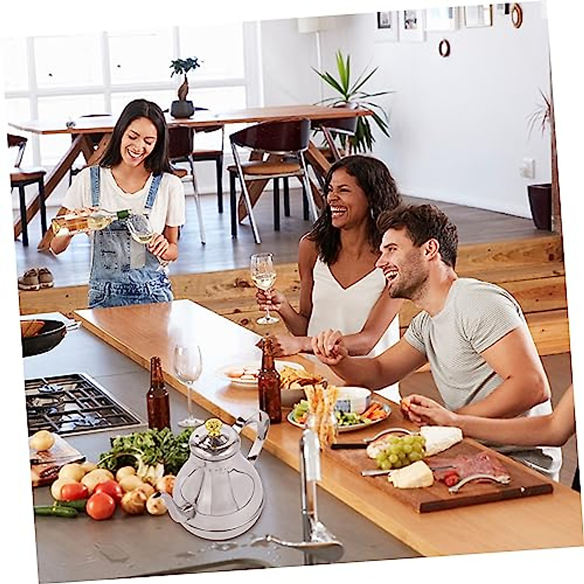 FELTECHELECTR 1pc Kettle Mouth Teapot Bacon Container Espresso Machines for Home Stovetop Teapot Portable Stove Stainless Strainer Portable Espresso Maker Espresso Shot Stainless Steel