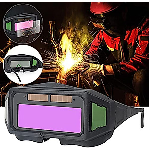 OhMill Solar Auto Darkening Welding Goggles Panoramic Anti-glare PC Glasses Welder Safety Glasses Mask Protect Eyes from Harmful Rays