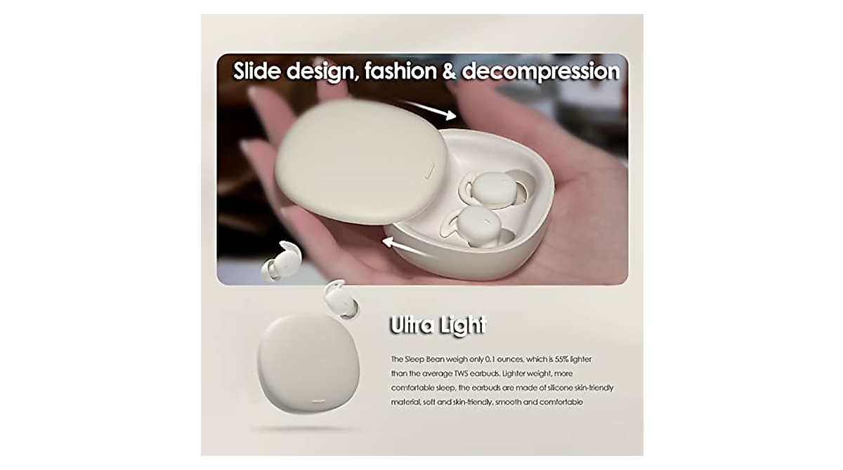 Xmenha Sleep Earbuds - Noise Cancelling Wireless Sleep Earbuds for Side ...