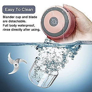 VRUPINZE Electric Herb Grinder - 3.5 Inch Large Grinders for Grinding Dry Fresh Herbs and Spice with Clear Chamber, Portable USB Charge Herb Grinder, Including Clean Brush and Tweezers, Gift Box, Pink