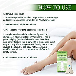 Clean + Easy Professional Waxing Spa System, Large Roll-on Wax Warmer, Unit Only (120V)