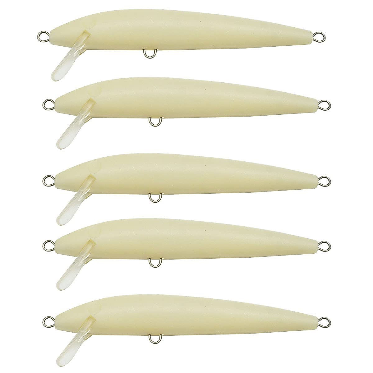5PCS Unpainted Lure Blanks 27.17g 17.6cm with 8mm Free Fishing Eye Crankbait Baits Simulation Blank Body Clear Hard Baits Trout Salmon Minnow Lure Popper Lures Topwater Freshwater 8mm 193