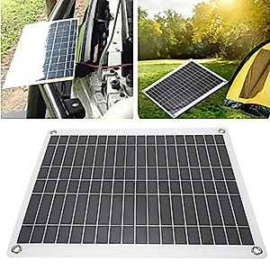 Crazy Sales Portable Solar Panel, 25W 18V 2A DC1218V Flexible Solar Panel, Dual USB Polycrystalline Silicon Outdoor Supplies Car Spacious Stations for Laptops