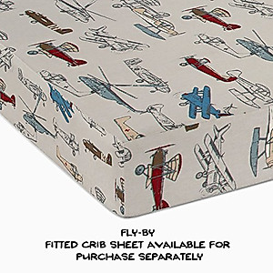 Glenna Jean Fly-by Diaper Changing Pad, Grey Cover-Airplane Print