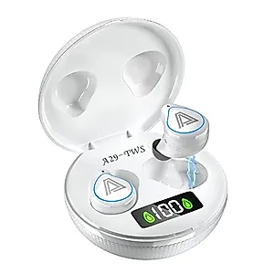 Wireless Earbuds Bluetooth Headphones with Microphone True Wireless Headset in Ear Earphones Noise Cancelling Deep Bass 24H Playtime for Galaxy S22 Ultra Galaxy Z Flip 3 Fold S21 FE iPhone 13 Pro Max