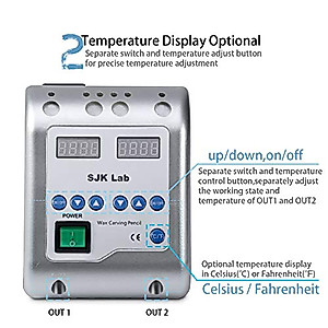 Dental Electric Wax Carver with Double Pens & 6 Wax Tips, Dentist Waxing Carving Pencils Handheld Instrument for Waxing, Dental Lab Equipment, Jewelry Wax Work