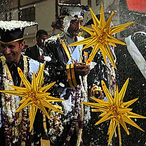 HADCKJA Gold Balloons Gold Star Foil Mylar Balloons Gold Birthday Party Decorations Star Party Balloons Wedding Anniversary Backdrop Graduation Party Decorations Supplies Favors Decor 3 Pcs