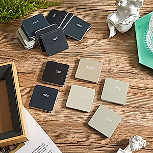 30 Pieces 2 x 2 Inch Sanding Pads Padded Sanding Pads Polishing Soft Mess Pen Sanding Kit Double-sided Grits for Plastic Sanding Acrylic Materials