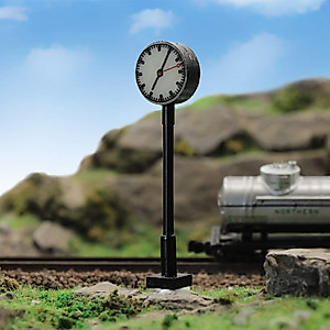 LQS62 3pcs Model Railway N Scale 1:160 Lights Platform Clock Track Lamp (N Scale)