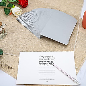 100 Pack Silver A7 Envelopes with 5 x 7 Card Envelopes Bulk Self Adhesive Seal Envelopes Invitation Envelopes for Weddings Invitations Birthday Baby Shower Metallic Silver Envelopes