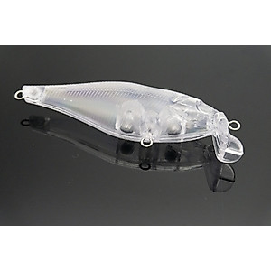 10pcs Unpainted Fishing Lure Blank crankbait topwater Hard Clear ABS Lure 100MM 11.77G 8004 Free Eyes