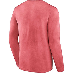 Fanatics Men's Heather Red Atlanta Falcons Washed Primary Long Sleeve T-Shirt