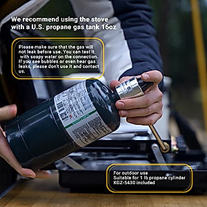 FineFlame Camping Propane Stove 3 Burners 20400 BTU Portable Camp Stove Propane Grill AGA CSA Certified Gas Stove for Family Camping BBQ Outdoors