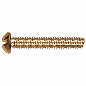 Hillman 1991 6-32 x 1-1/4 in. Round Slotted Machine Screw - Brass 24-Pack