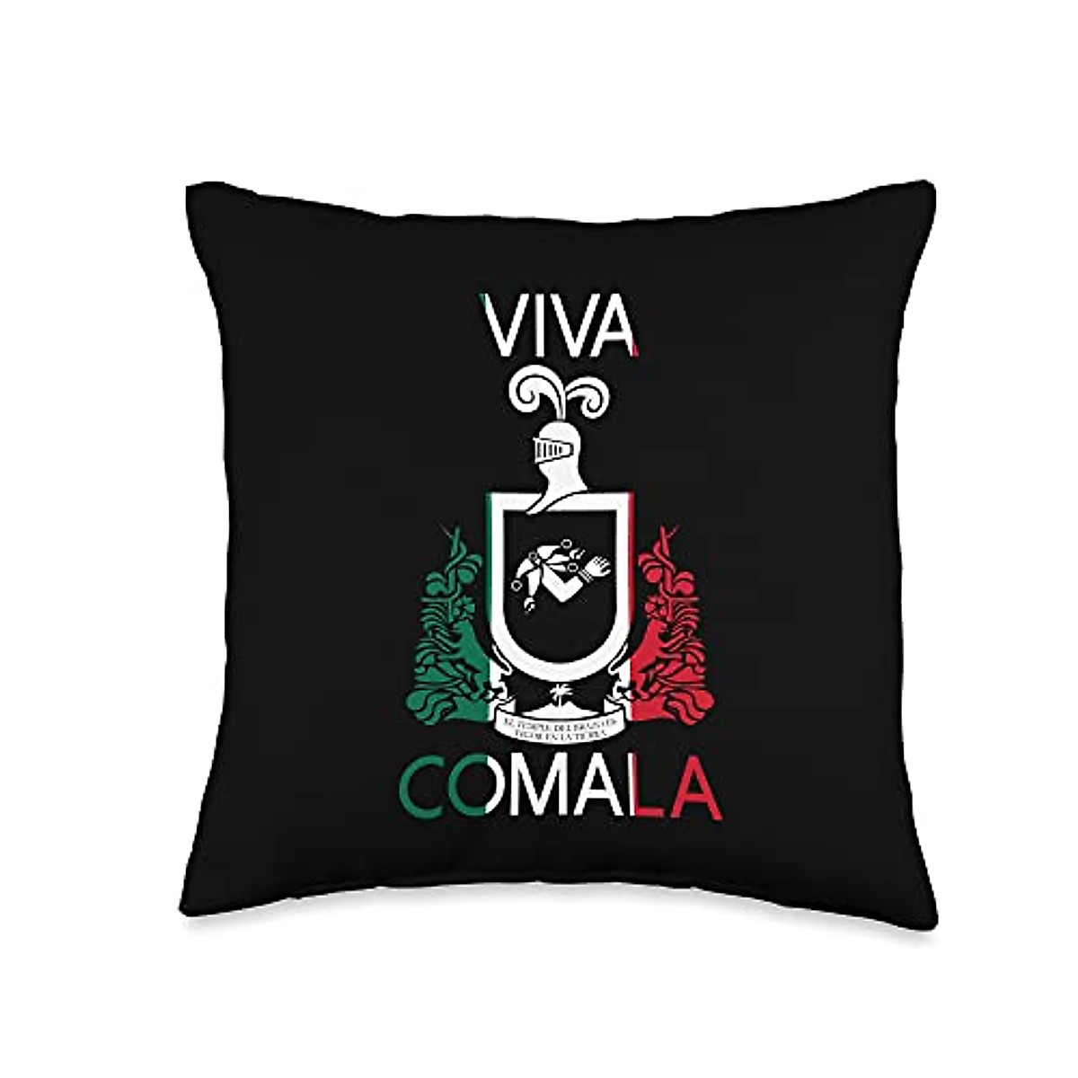 Mexican Pride Camisa Comala Colima Estado De Mexico Escudo Eagle Aguila Throw Pillow, 16x16, Multicolor