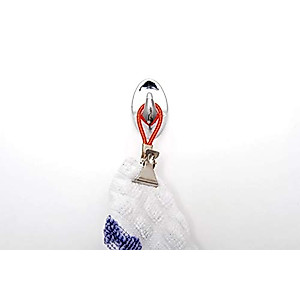 Kleiber 5 x 2 x 1 cm Towel Clip Hanger, Pack of 3, Red