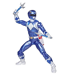 Power Rangers Lightning Collection 6-Inch Mighty Morphin Metallic Blue Ranger Collectible Action Figure Toy with Accessories F2353