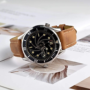 BISONSTRAP Watch Strap 20mm, Vintage Leather Replacement Watch Band, Light Brown with Thread