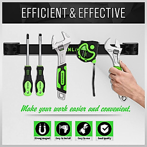 SWANLAKE 12" Magnetic Tool Holder Strip,Metal Tool Magnet Bar for Garage Organization(4PCS)