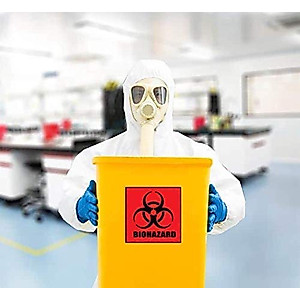 Biohazard Stickers Sign 4" X 4" Waterproof Biohazard Warning Label，Use for Hospitals and Industrial (20/Pack）