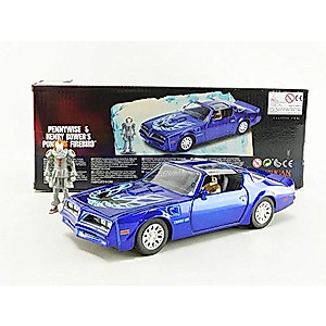 Jada Toys Hollywood Rides It Chapter Two Pennywise & Henry Bower's Pontiac Firebird, 1: 24 Blue Die-Cast Vehicle with 2.75" Die-Cast Figure