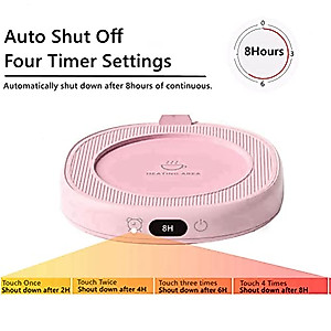 ARISKEY Mug Warmer,Coffee Warmer for Desk Coffee Cup Warmer Heating Plate Auto Shut Off,Smart Candle Warmer with 3 Temp and 4 Timer Settings,Electric Beverage Warmer Plate for Coffee,Tea (Up to 140℉)