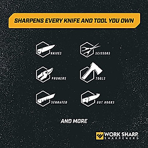 Work Sharp Ken Onion Knife Sharpener Tool - Adjustable Knife Sharpening System - For Knives, Scissors, Serrated Blades, & Tools