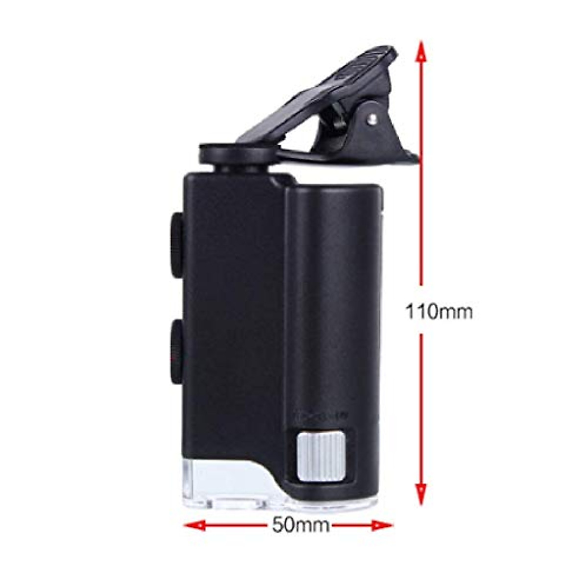 Magnifier High Magnification 100 Times Mobile Phone Magnifier Optical 60 Times LED Light High Magnification Portable Microscope Toys Games Hobbies