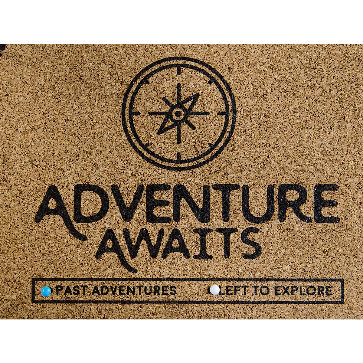 Art of Wanderlust Pushpin Bulletin Cork Board USA Wall Map and Pins | US Travel Tracker Map for Past and Future Bucket List Destinations | United States | 17 x 13 Inches | Black Frame