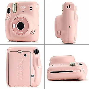 Fujifilm Instax Mini 11 Instant Camera + Instax Mini Twin Pack Film + Hanging Frames + Plastic Frames + Case + Close Up Filters - All Inclusive Bundle! (Blush Pink)