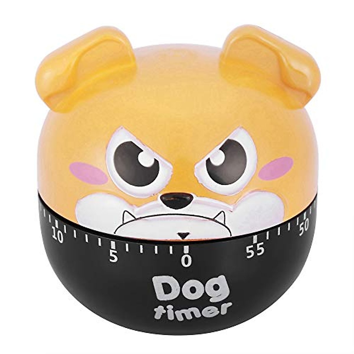 60 Minutes Kitchen Timer, Cute Dog Shape Mechanical Timer Manual Counters, Chef Cooking Timer Countdown Timer for Kids Baking Exercise Game(Khaki)