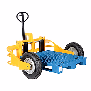 Vestil ALL-T-HD Heavy Duty All Terrain Pallet Truck, 2500 lbs Capacity, 32" Length x 12" - 26-3/4" Width Fork