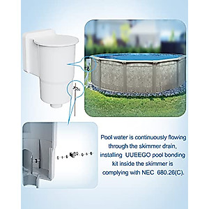 uueeGo Above Ground Pool Bonding Kits, Pool Water Mechanical Connectors for Above Ground Pools, in Direct Contact with Pool Water at All Times