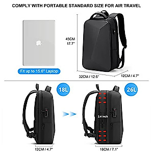 FENRUIEN 15.6-Inch Anti-Theft Backpack, Hard Shell Sling bag