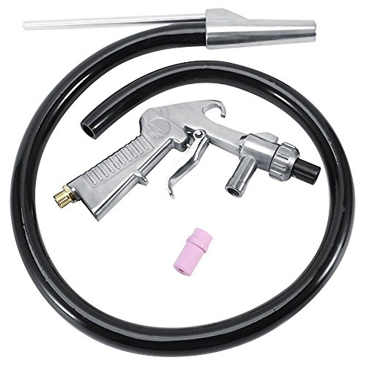 Jewboer Sand Blaster Gun,Sand Blasting Guns Sandblaster Kit for Sandblasting Cabinet Abrasive Media Blaster with Ceramic Nozzles Tip