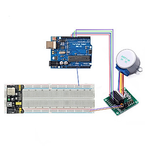 Teyleten Robot 5pcs ULN2003 28BYJ 48 5V 4-Phase Stepper Motor with 5V Stepper Drive Board for Arduino PI PIC Raspberry Pi