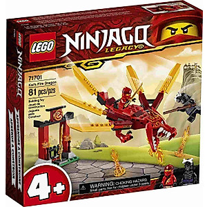 LEGO NINJAGO Legacy Kai’s Fire Dragon 71701 Dragon Toy Figure Building Kit (81 Pieces)