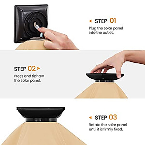 Topeakmart Instant Pop-up Gazebo 13 x 13 Canopy Tent Shelter with 25 Solar LED Lights, Mesh Netting Sides, Storage Bag, Bonus Weight Sandbags, Stakes, Ropes, Khaki & Brown