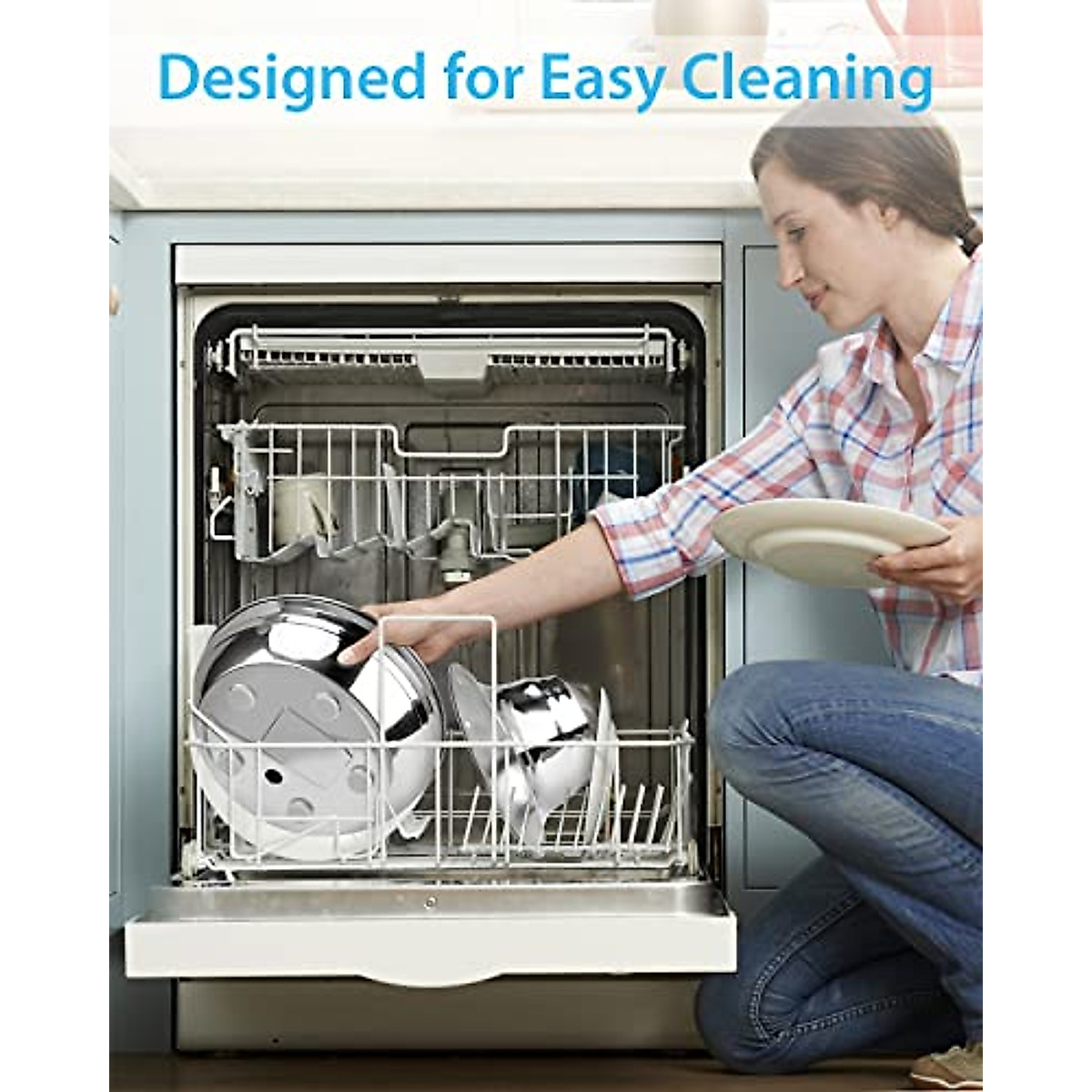 Huicocy Cat Water Fountain Stainless Steel, 67Oz/2L Pet Fountain with Ultra-Quiet Design, Visible Water Level, 360° Automatic Cat Water Dispenser Easy Assemble and Clean,Supply Water Even Power Off