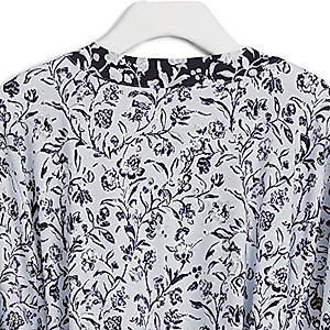 Vera Bradley Women's Cozy Knit Robe (Extended Size Range), Perennials Misty Surf, Small - Medium