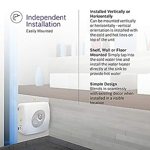 Bosch Electric Mini-Tank Water Heater Tronic 3000 T 7-Gallon (ES8) - Eliminate Time for Hot Water - Shelf, Wall or Floor Mounted