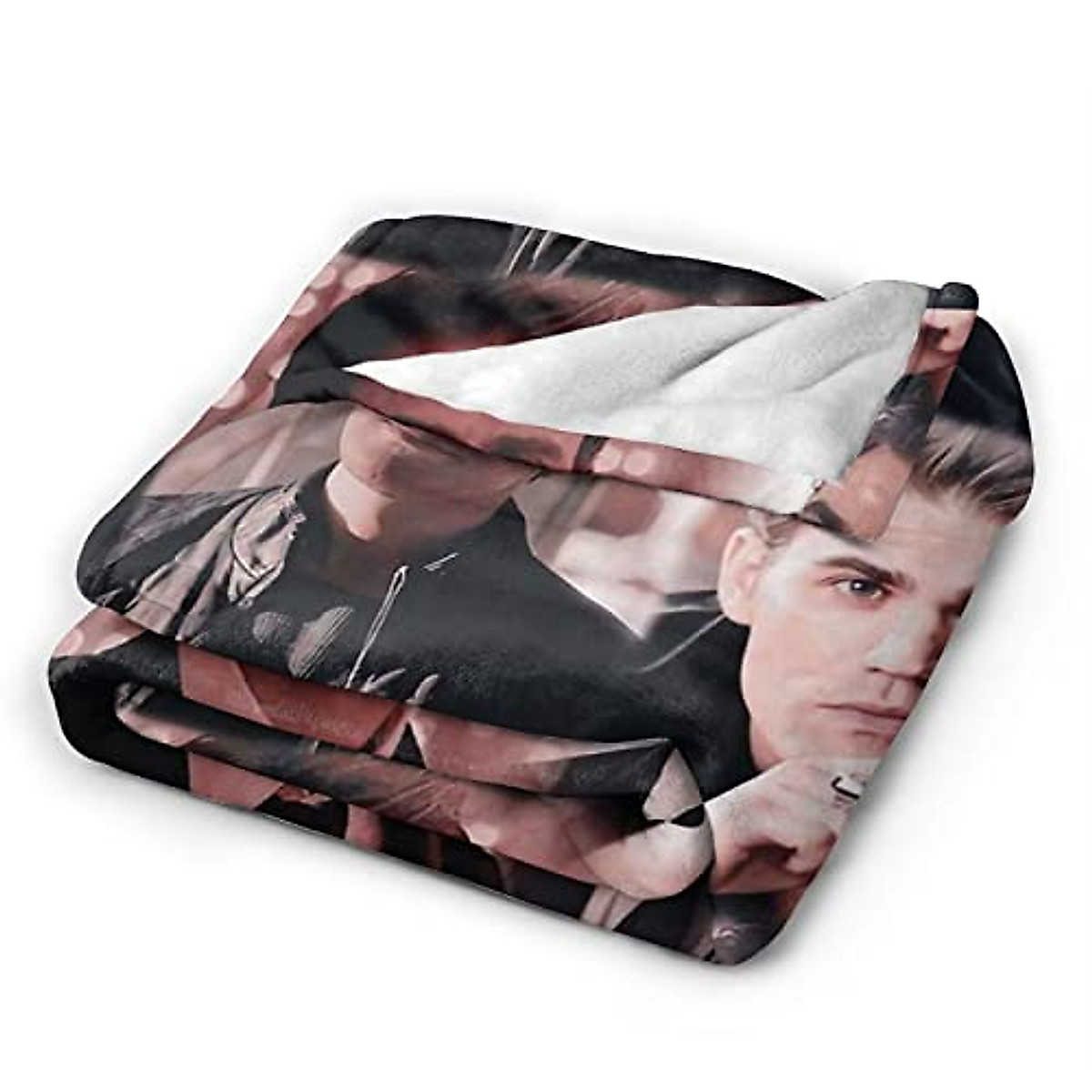 Stefan Salvatore Throw Blanket Super Soft Fleece Blanket for Couch Bed Sofa Car，Lightweight Plush Blankets for Women Men Kid Bedroom Living Rooms Office All Season 50"x40"