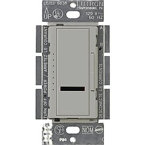 Lutron Maestro IR 1000-Watt Dimmer Switch for Incandescent and Halogen Bulbs, Single-Pole, MIR-1000-GR, Gray