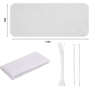 Child Safety Net, Durable Banister Guard for Baby Safety Stairs Railing Balcony Cribs, Banister Stair Mesh Baby Proofing, Easy to Install Stair Netting for Kids, Pets, Toys - (10ft Lx2.5ft H) White