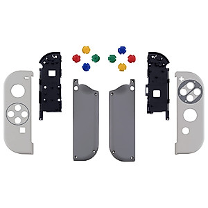 eXtremeRate SFC SNES Classic EU Style Joycon Housing Shell (D-Pad Version) with Colorful Buttons for Nintendo Switch, Replacement Faceplate for Nintendo Switch Dock – Joy-Con Dock NOT Included